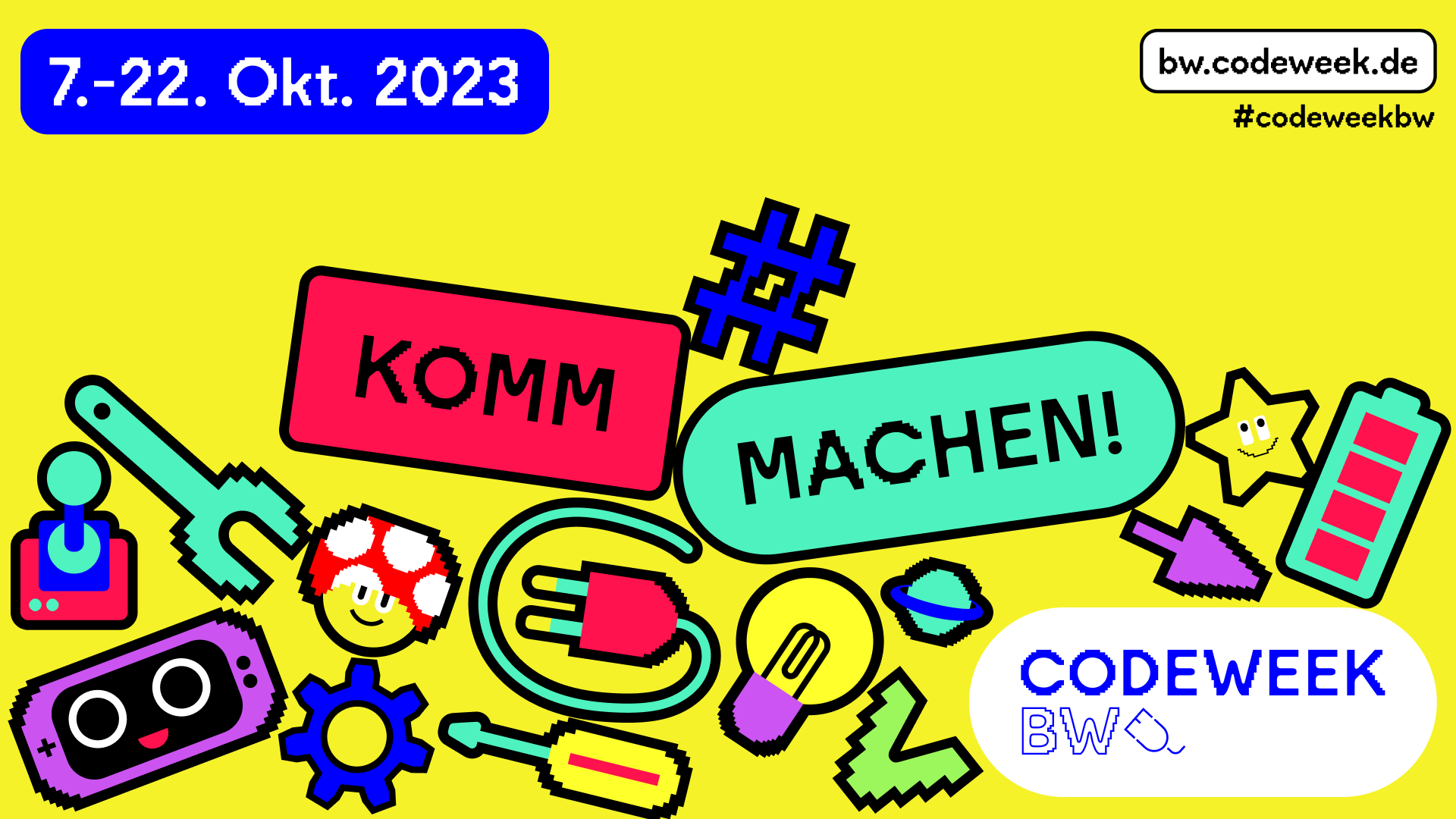 Erste Programminhalte der Code Week Baden-Württemberg 2023